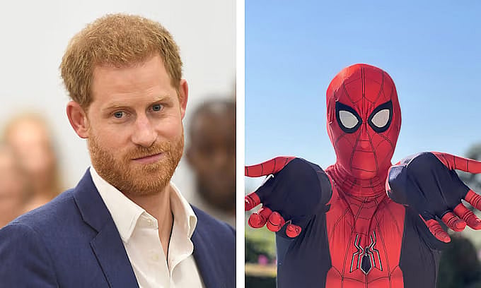 Dressed as Spider-Man, Duke of Sussex Prince Harry shares touching ...