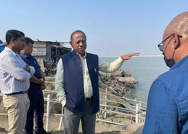 Minister Parimal Suklabaidya visits Nimati Ghat in Jorhat