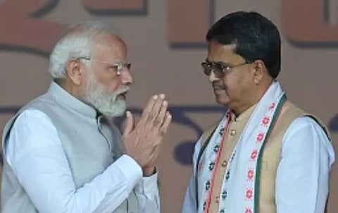 Manik Saha takes oath as Tripura CM; Modi, Shah attend swearing-in