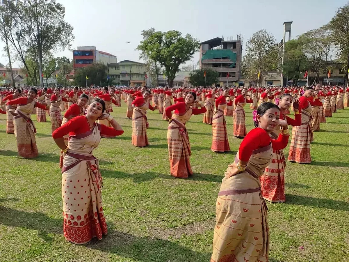 Assam CM Himanta Biswa Sarma attends mega Bihu preparation programme in ... Assam CM Himanta Biswa Sarma attends mega Bihu preparation programme in ...