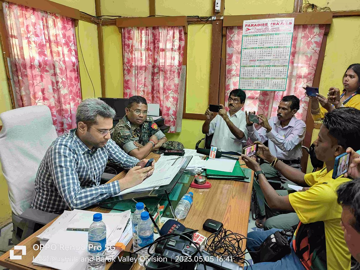 Cachar administration arranges shelter camps for refugees from Manipur