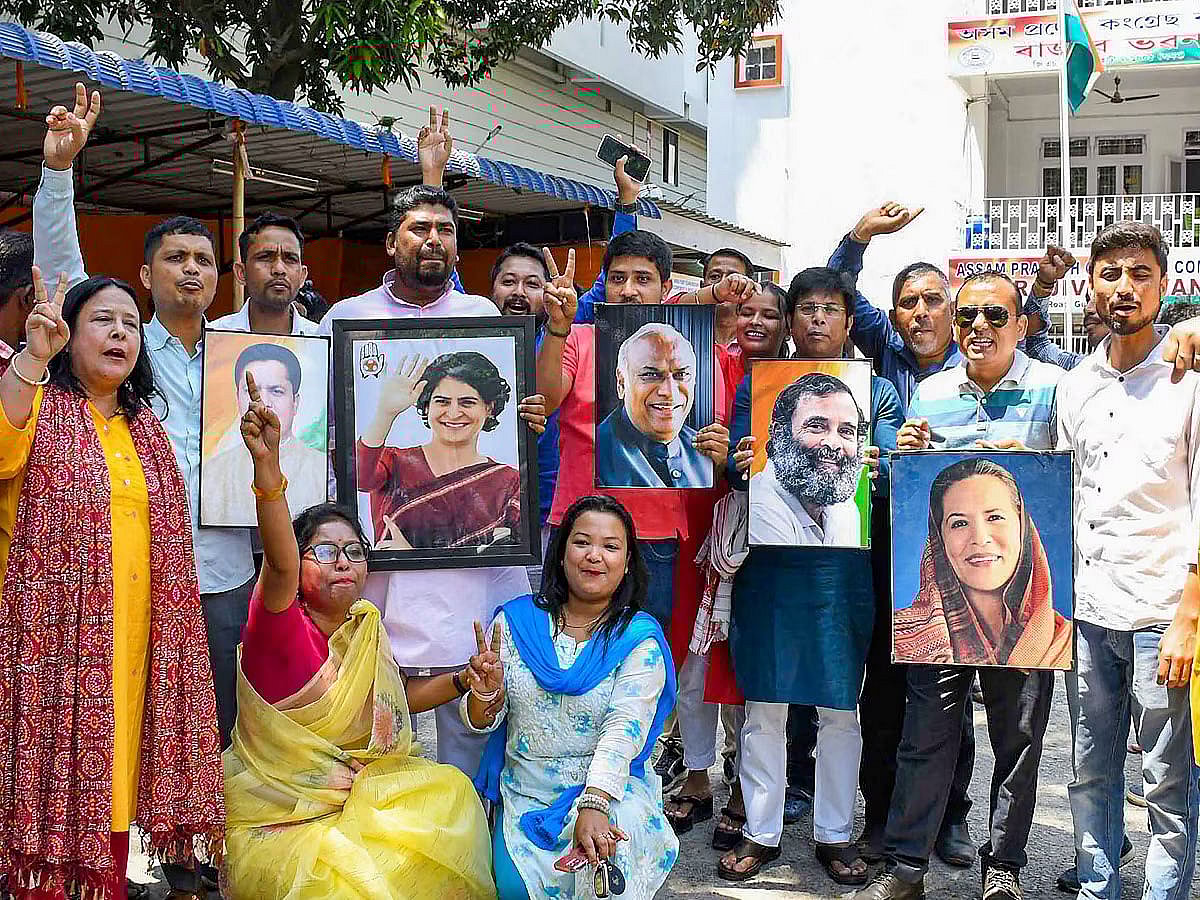 Assam Congress celebrates victory in Karnataka, Karnataka Assembly ...