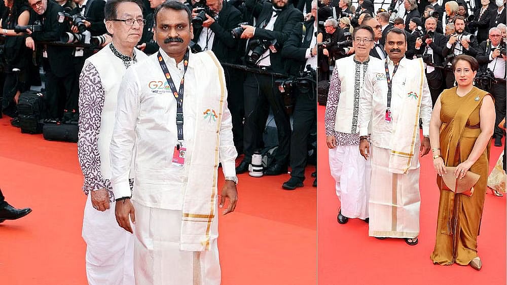 Eminent veteran Manipuri actor Kangabam Tomba walks red carpet