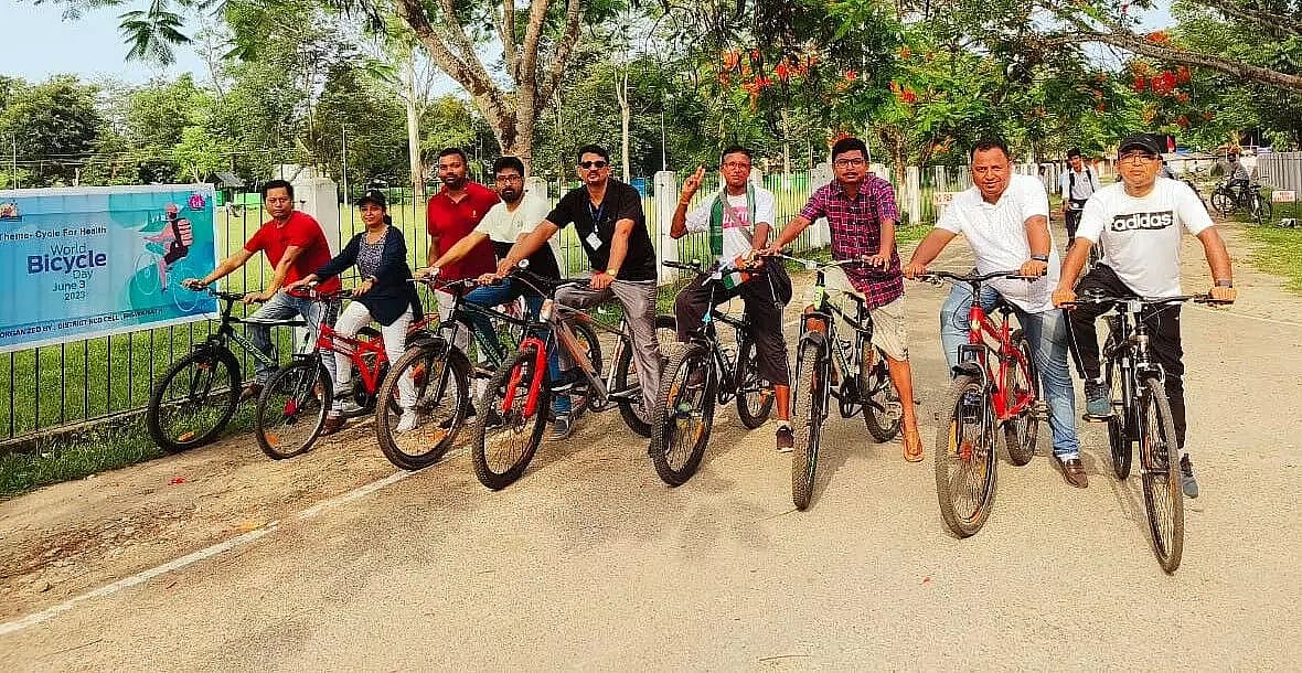 Bicycle rally organized by Biswanath District Health Society and NHM