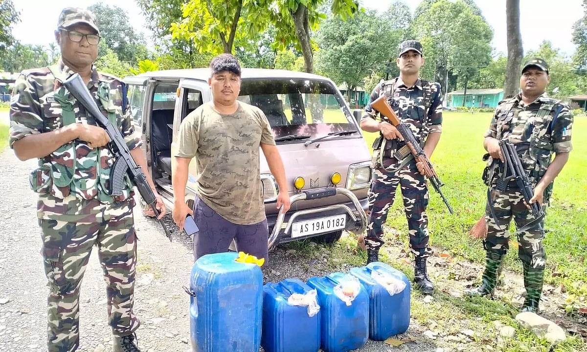 SSB Seizes 100 Litres of Illegal Diesel from Omni Van on Bhutan Border