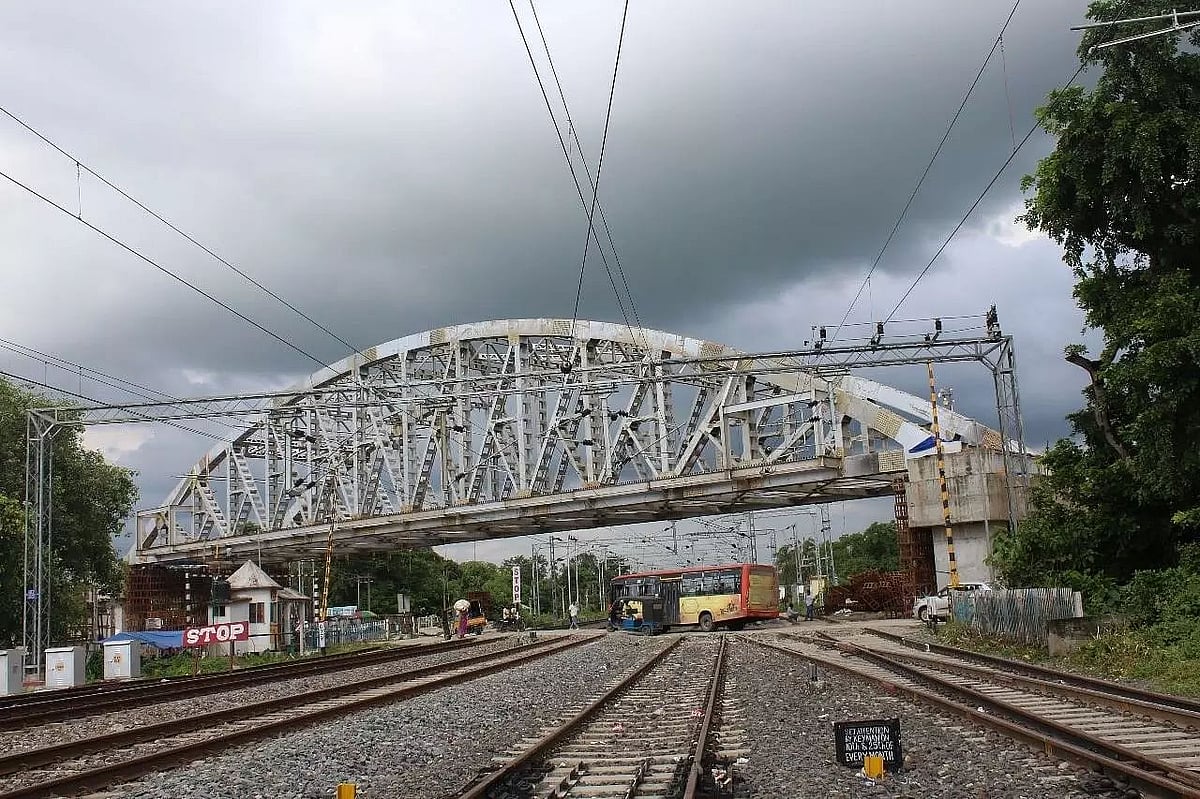 Assam: Bowstring Girder of Road Over Bridge Launched at Jagiroad by NF Railway
