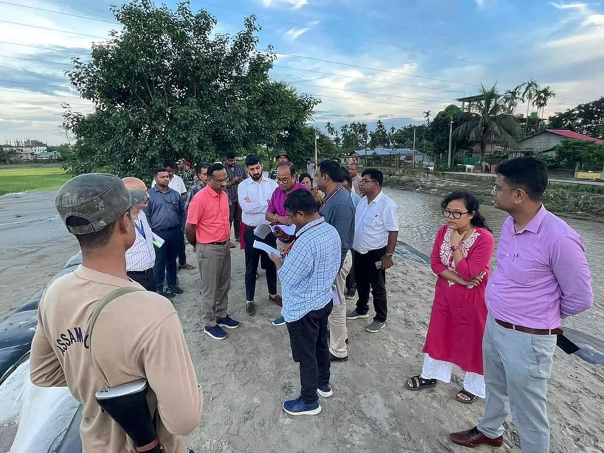 Assam: Inter-Ministerial Central Team visits flood-affected areas at Gohpur