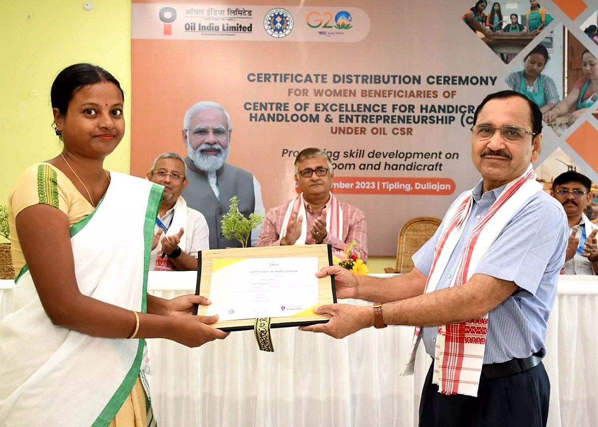 Certificates awarded to women trainees of OIL’s Centre of Excellence ...