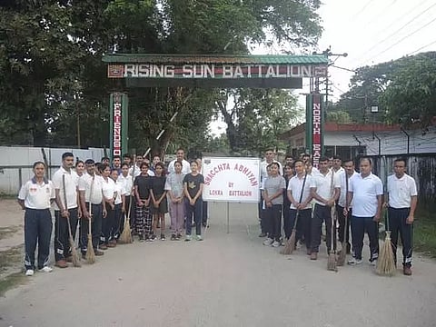 Assam Rifles organized Swachchta Abhiyan at Lokra Village