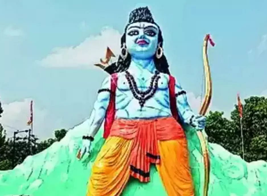 60-ft Ram idol main attraction of Durga Puja pandal in Pandu area of ...