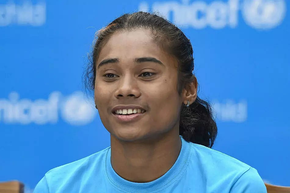 Acclaimed athlete Hima Das interacts with children as part of Child ...