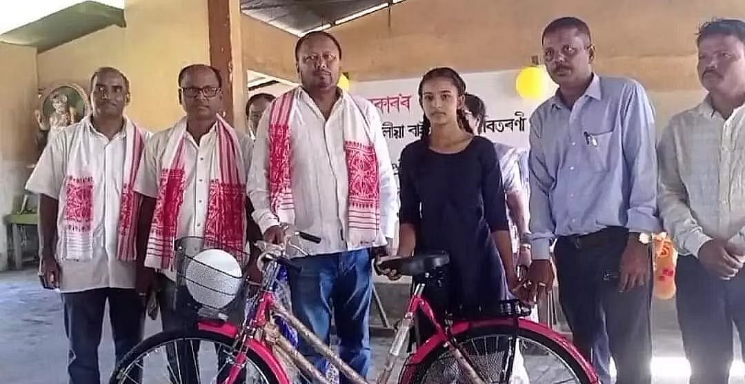 Assam: Sootea MLA Padma Hazarika distributed free bicycles
