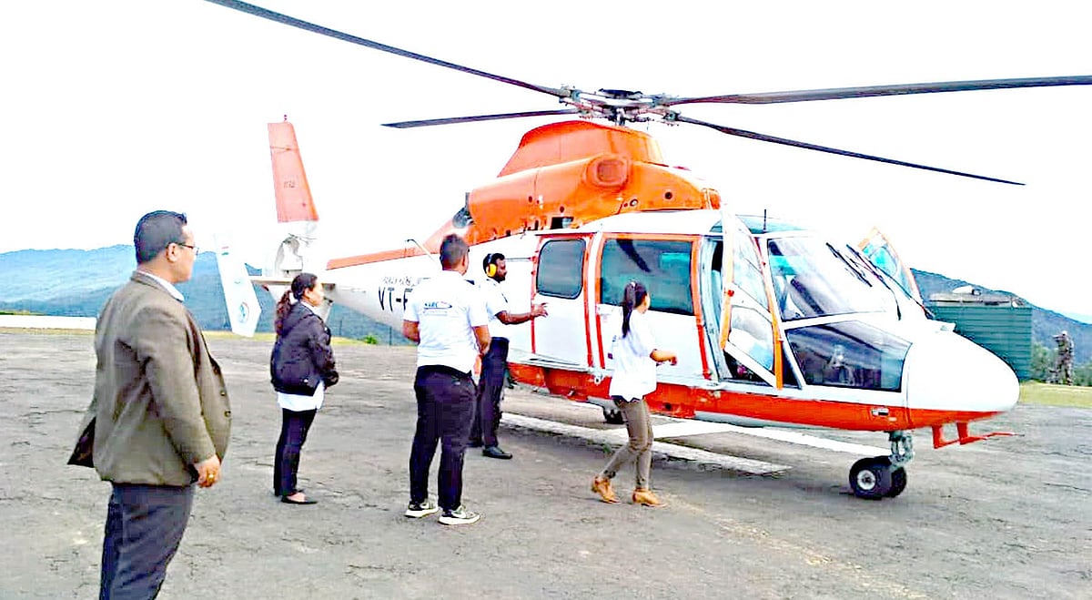 Imphal-Moreh and Imphal-Tamenglong Helicopter Services Launched in Manipur
