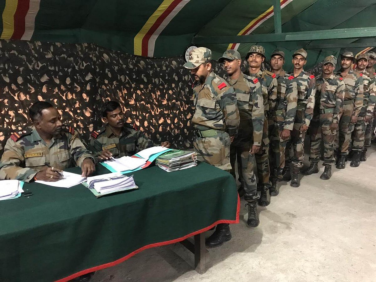 Army troops exercise democratic rights by casting their votes