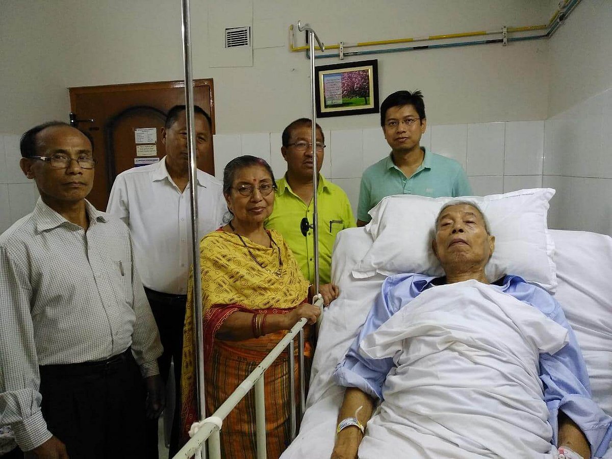 Veteran tribal leader and educationist Charan Narzary hospitalized at Down Town Hospital in Guwahati