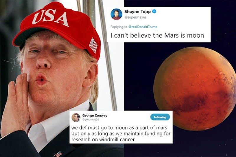 US President Donald Trump Trolled After He Claims Moon Part of Mars