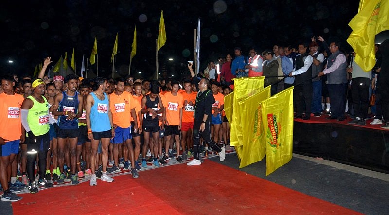 Guwahati City hosts first night marathon with grand success