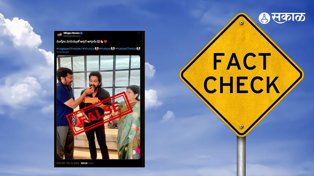 Fact Check : चिरंजीवीने अल्लू अर्जुनला भेटून पुष्पा -2 च्या यशासाठी ...