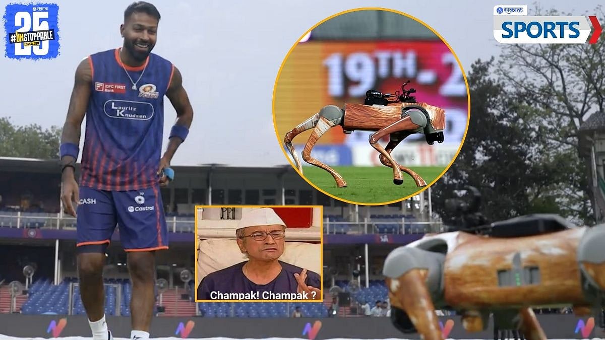 HARDIK PANDYA BONDS WITH ROBOTIC DOG ‘CHAMPAK’ IN IPL 2025 | TMKOC ...