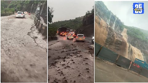 Dive Ghat Heavy Rain : दिवेघाटात धबधब्यांनी केलं रौद्र रूप धारण; पाऊस ...