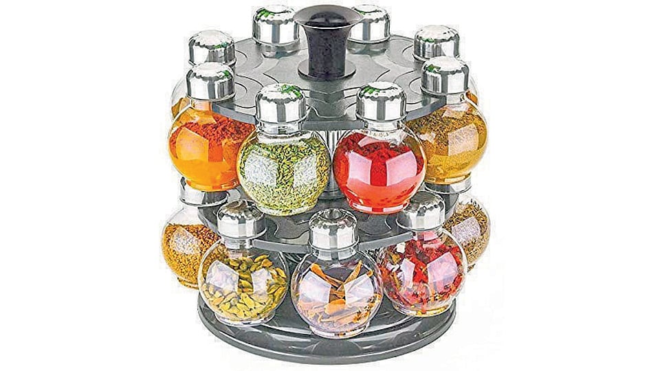 किचन गॅजेट्स : रोटेशनल मसाला रॅक