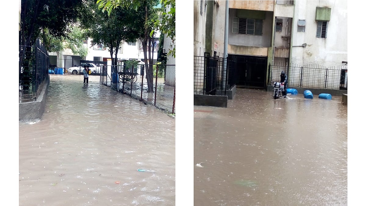 चिखली- घरकुल वसाहत पाण्याखाली; तळमजल्यावर गुडघाभर पाणी