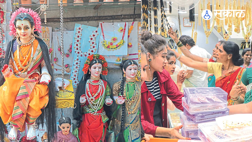 Jeshtha Gauri Pujan 2022 : ज्‍येष्ठागौरीच्या हारांना महागाईचा सुगंध