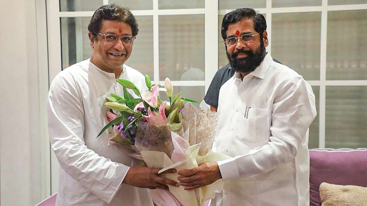 Raj Thackeray : पाडवा मेळाव्यातील टीकेनंतर एकनाथ शिंदे सहकुटुंब राज ...
