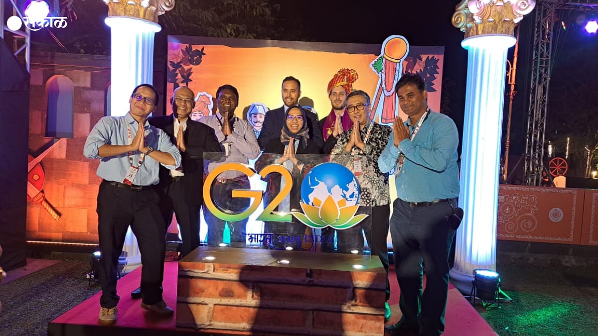 G20 Summit Pune : परदेशी पाहुण्यांना ढोल-ताशाची भुरळ! पाहा PHOTOS
