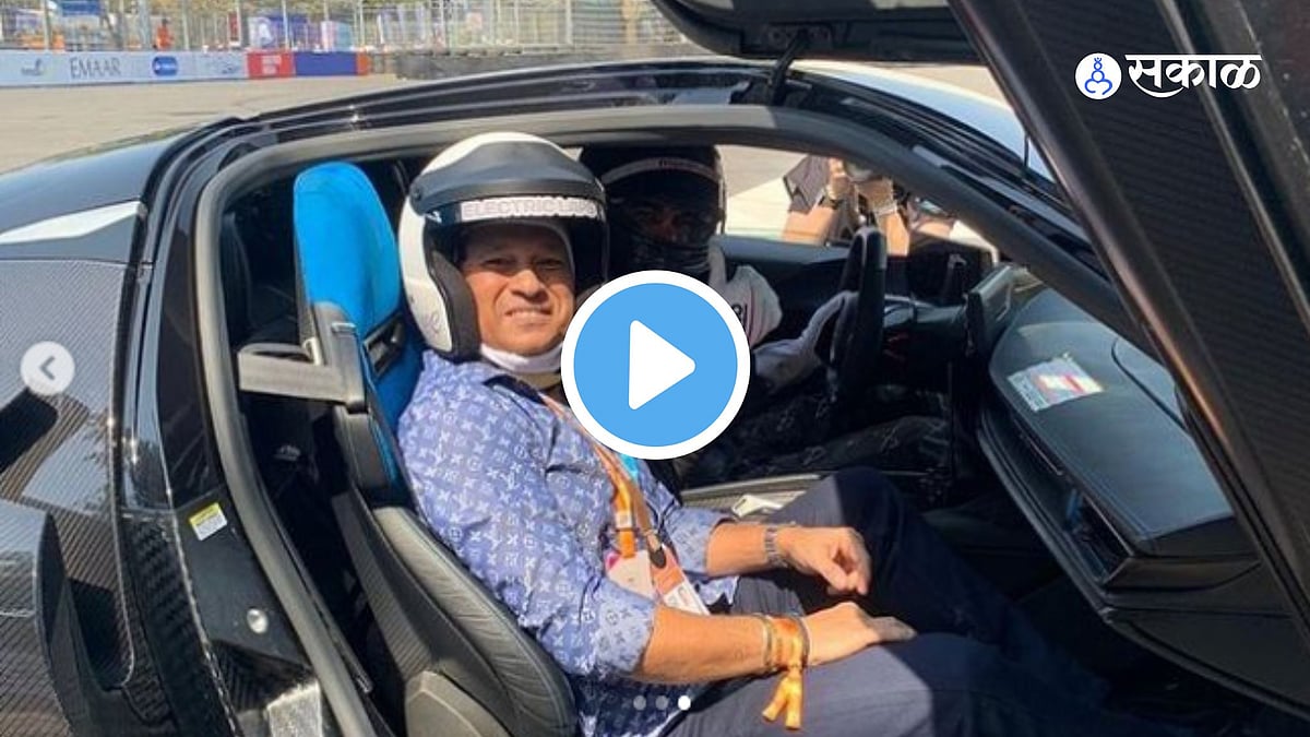 Anand Mahindra यांच्या इलेक्ट्रिक कारमधून Sachin Tendulkarची राईड ...