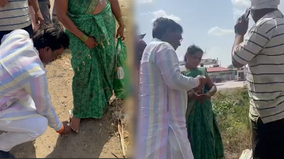 अपघातग्रस्त महिलेच्या मदीतीला धावून आले दानवे, स्वत: केली मलमपट्टी ...