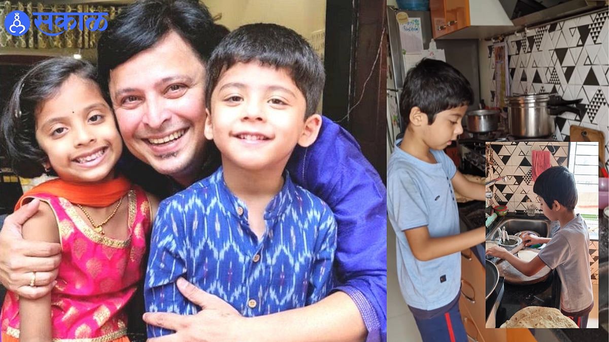 अभिजीत लेकाला शिकवतोय स्वयंपाक! पोस्ट करत म्हणाला, खरे संस्कार पुरुषांवर..Abhijeet Kelkar Video ...