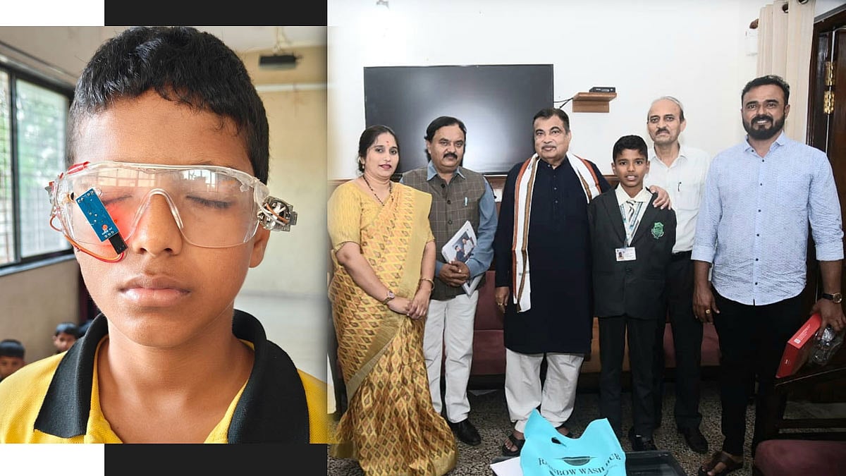 Manchar News : अपघात टाळण्यासाठी आयुष घोलपने तयार केला सेंसर गॉगल ...