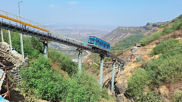 Shri Malanggad News : श्री मलंगगडावर फ्युनिक्युलर ट्रॉलीची ट्रायल ...
