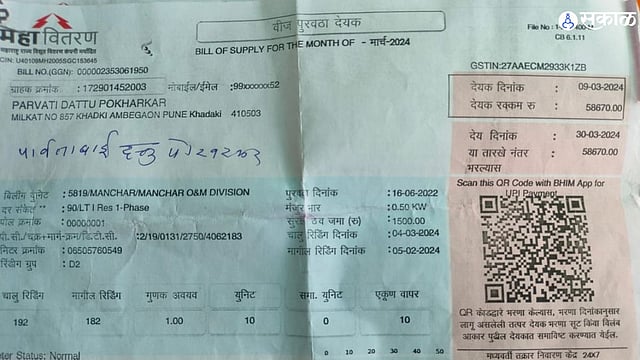 Electricity Bill : वृद्ध दाम्पत्याला वीज बील चक्क ५८ हजार ६७० रुपये |An ...