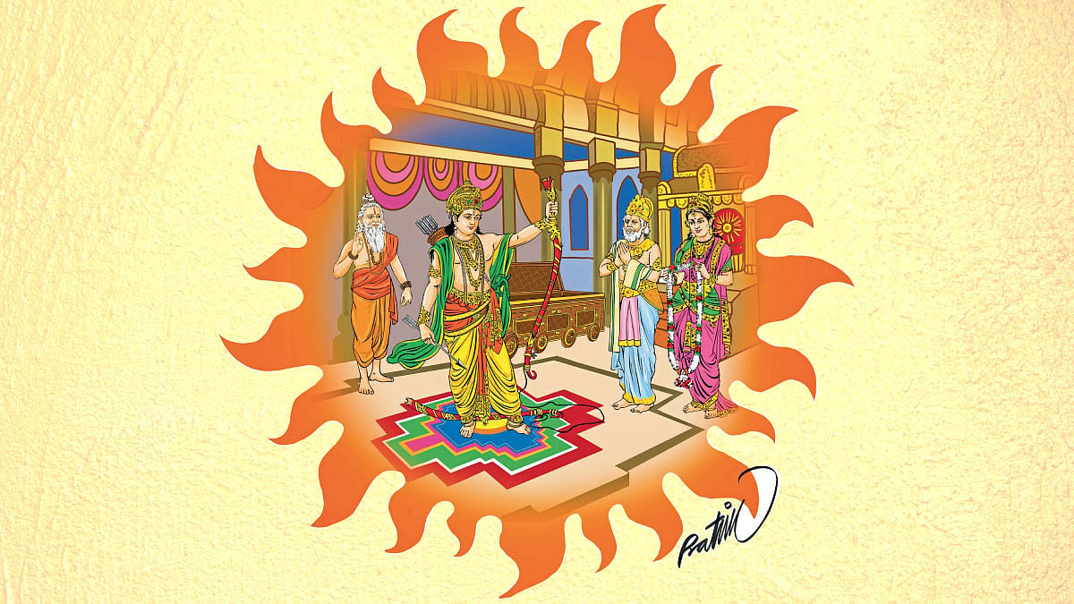 धनुष्याचा भंग vishwamitra janak king ram laxman dhanushya article ...