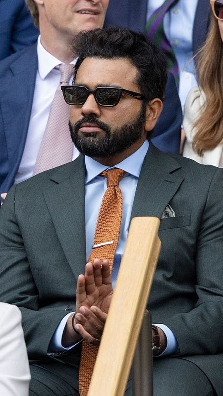 Rohit Sharma : सुटाबुटातील हिटमॅन! विंबल्डन पाहायला पोहचला वर्ल्डकप ...
