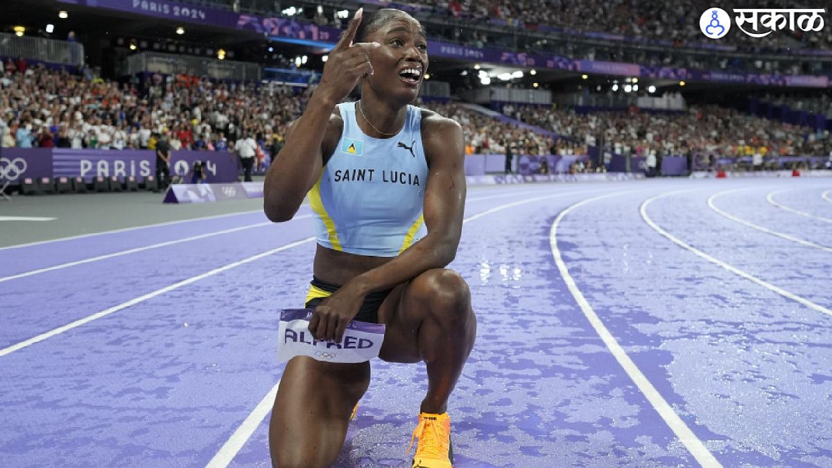 paris olympics 2024 100m sprinter st lucia julien alfred wins ...