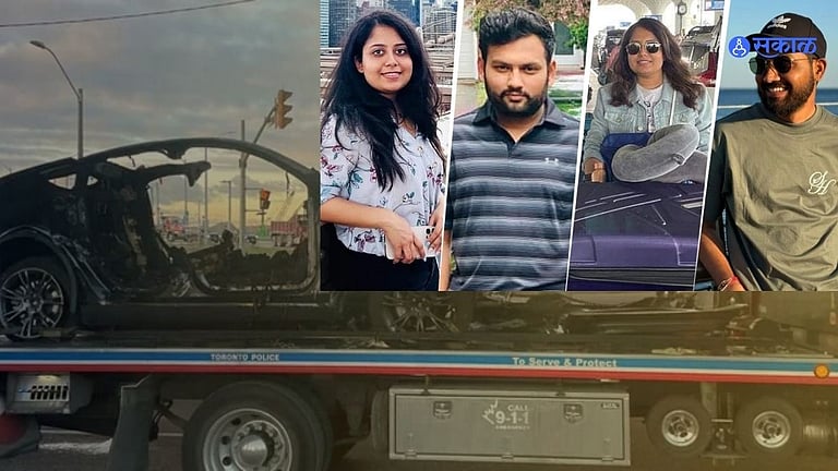 Tesla car fire | Indian friends killed in Canada | Tesla Model Y ...