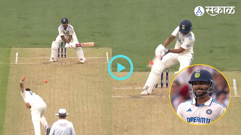 Nitish Kumar Reddy reverse scoop for six off Scott Boland during ...