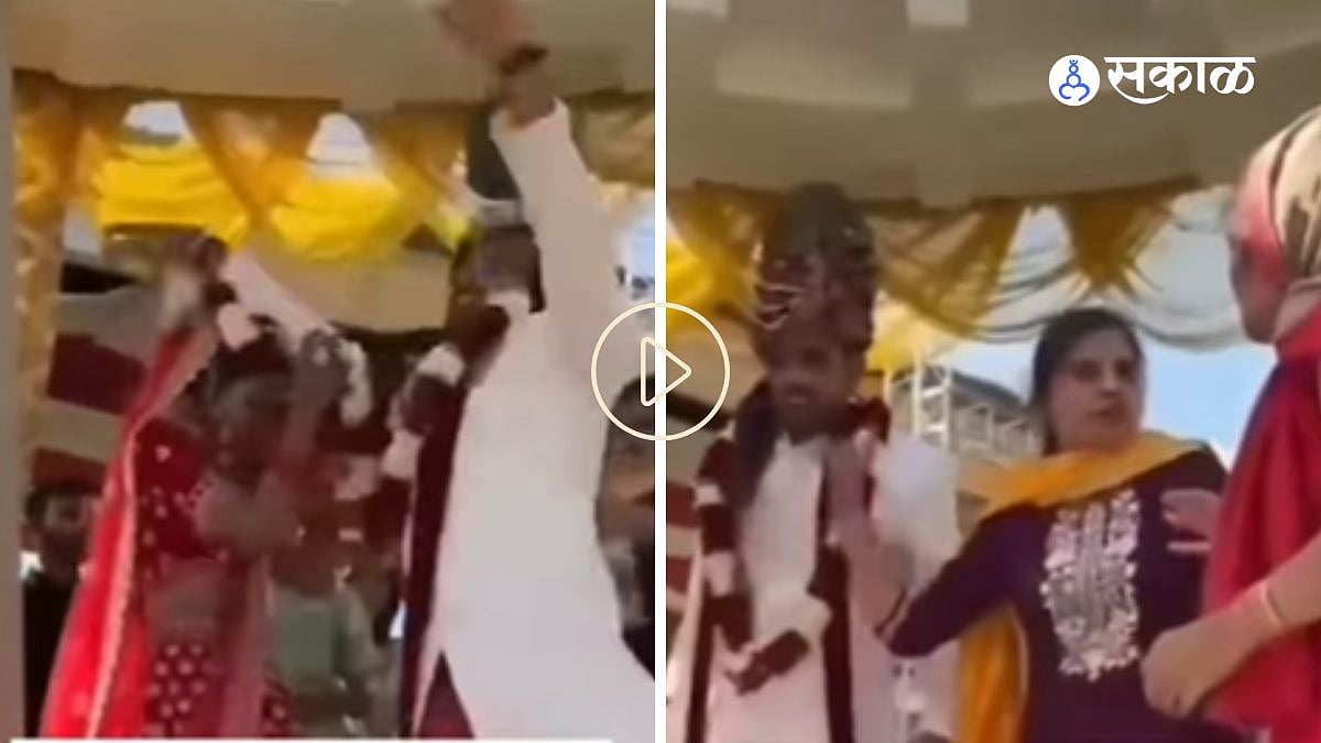 Viral Video: लग्नसोहळ्यातच नवरदेवाच्या गर्लफ्रेन्डनं घातला राडा! तुफान ...