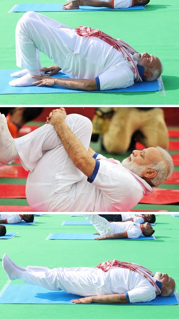 PM Modi's Yoga Photos Go Viral from Visakhapatnam Celebrating Wellness ...