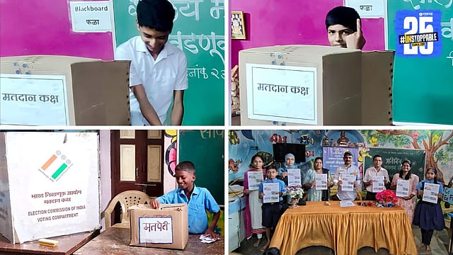 School cabinet elections were held in Zilla Parishad schools to give ...