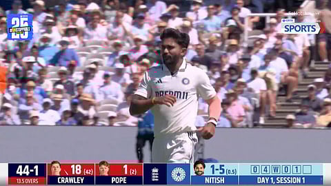 NITISH KUMAR REDDY GETS TWO WICKETS IN HIS FIRST OVER VS ENGLAND| IND ...