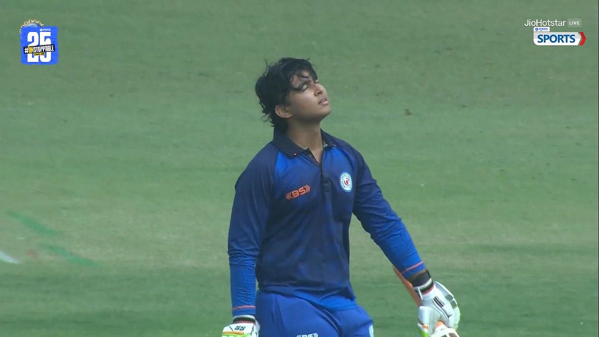 VAIBHAV SURYAVANSHI BLASTS 108 WITH 7 SIXES & 7 FOURS AS BIHAR SET 177 ...