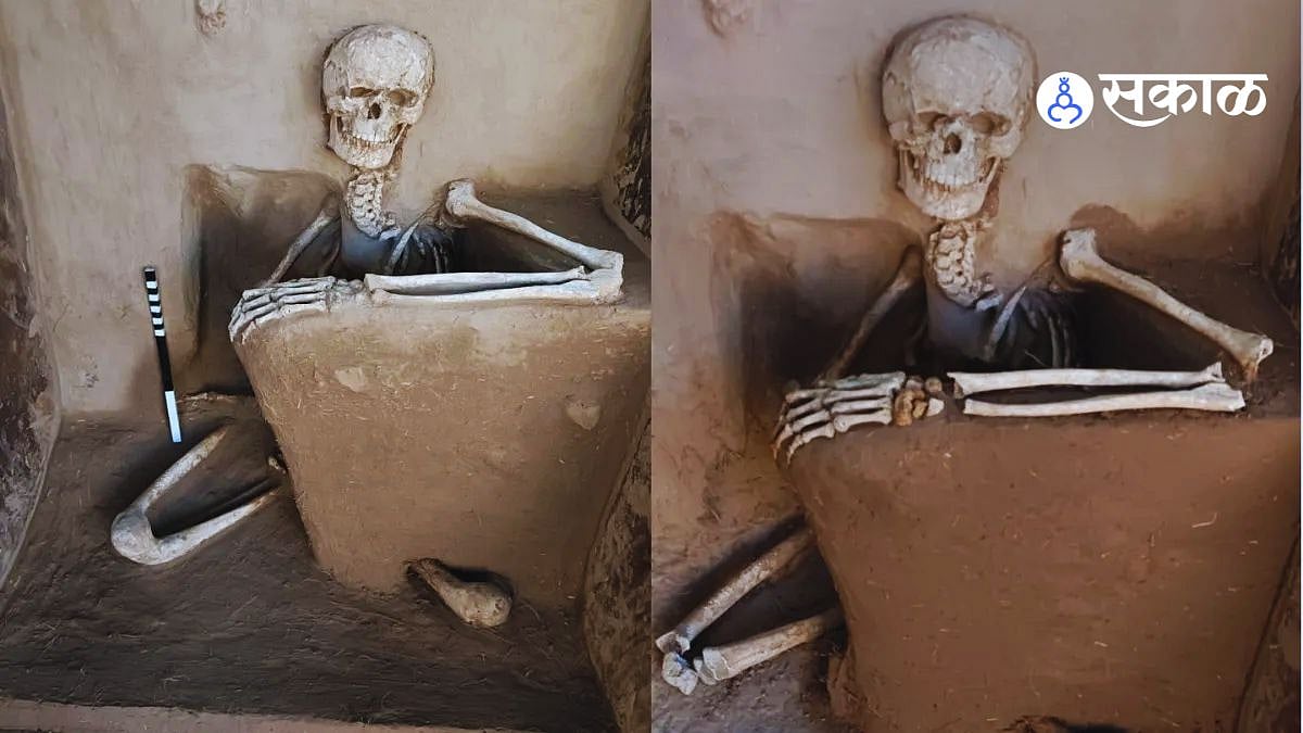 1000 Year Old Skeleton Photos, Monk Samadhi Burial, Ancient Yoga ...