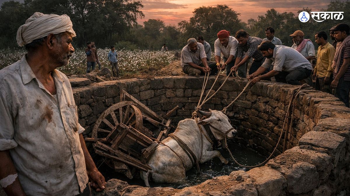 Tiger Sighting in Wardha | Farmer’s Bullock Cart Falls into Well | One ...