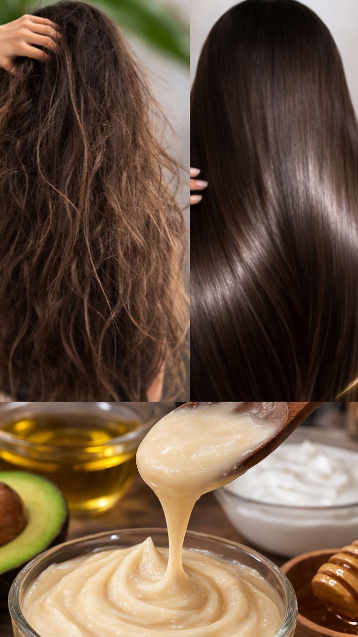 15 मिनिटांत फ्रिजी केस होतील मऊ! वापरा ‘हे’ घरगुती हेअर मास्क!| Natural ...