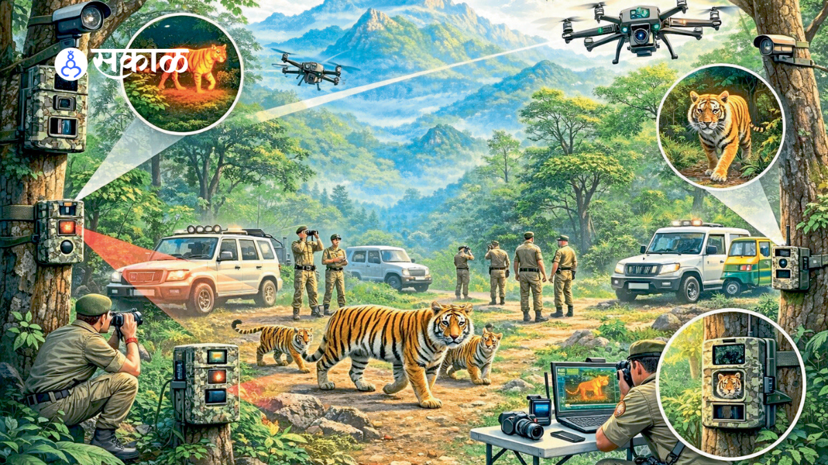 सह्याद्रीत ५०० ट्रॅप कॅमेऱ्यांनी वाघांवर हायटेक नजर sahyadri Tiger ...