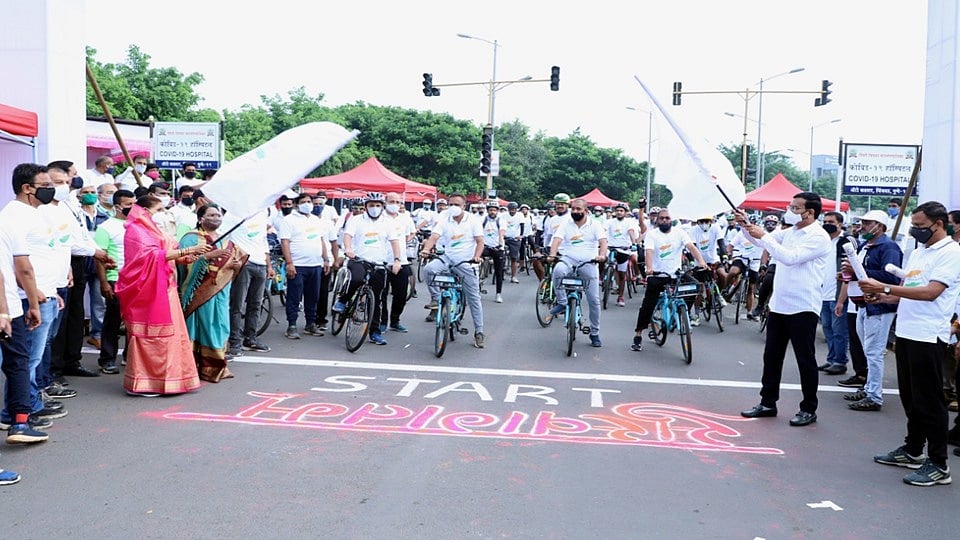 Cyclothon : पिंपरी-चिंचवडमध्ये सायकलस्वारांनी दिला सुरक्षिततेचा संदेश